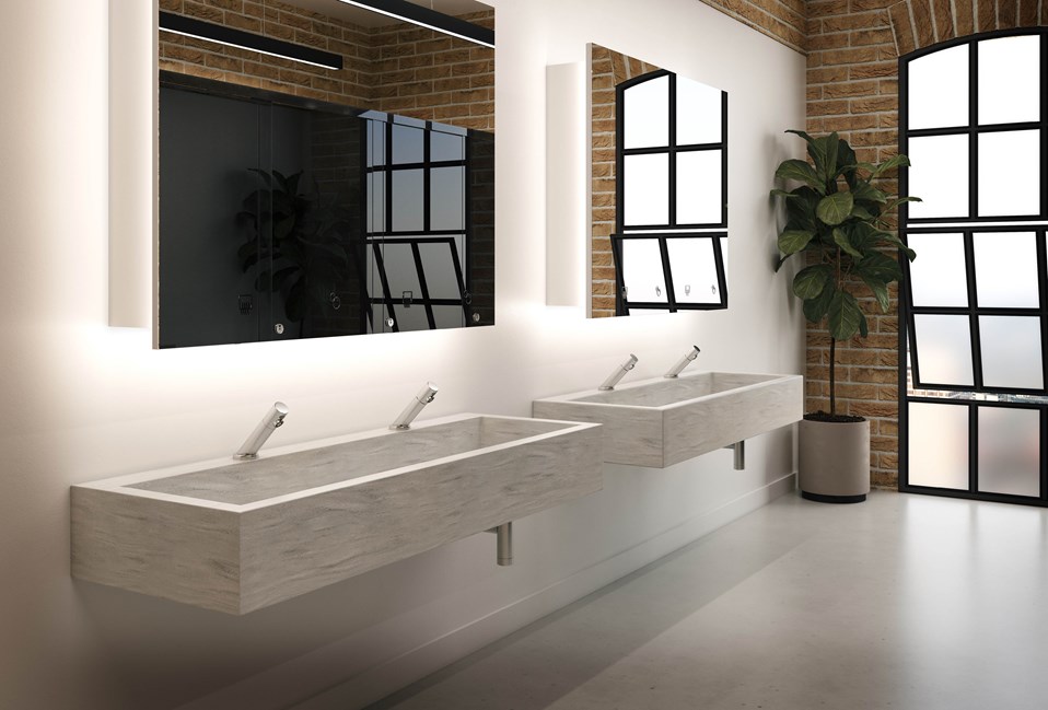 Solid Surface washtroughs | Venesta
