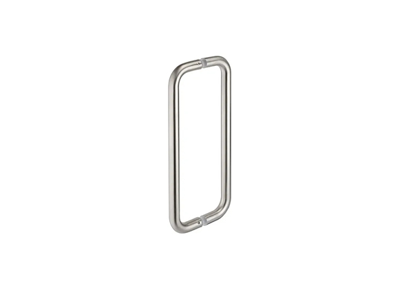 Satin stainless steel cubicle door pull handle (400mm pair) | Venesta