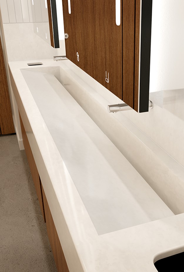 Solid Surface washtroughs | Venesta