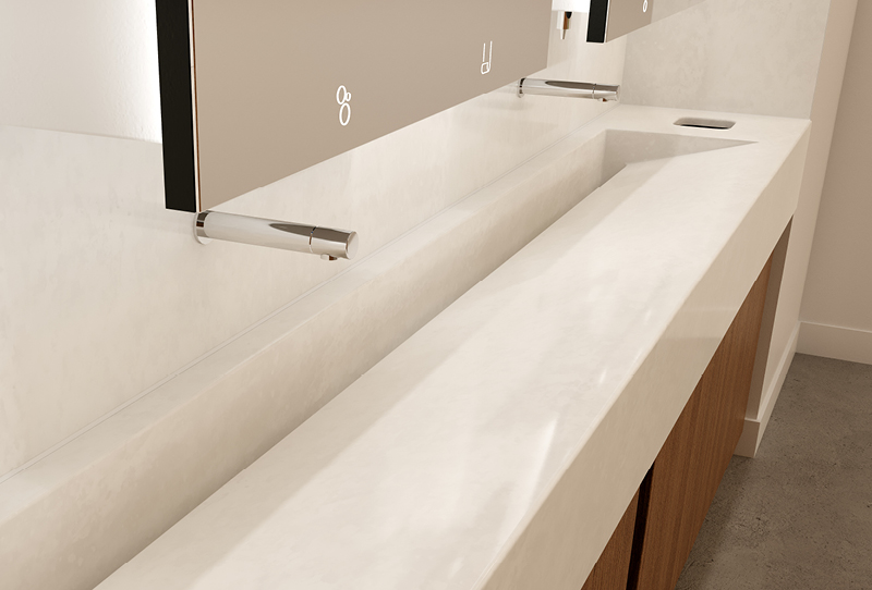 Solid Surface washtroughs | Venesta